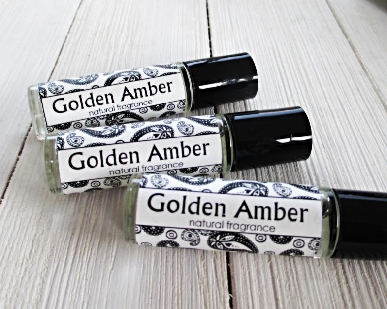 Golden Amber roll on perfume, 1/3oz bottle | Coquette Bath & Home™